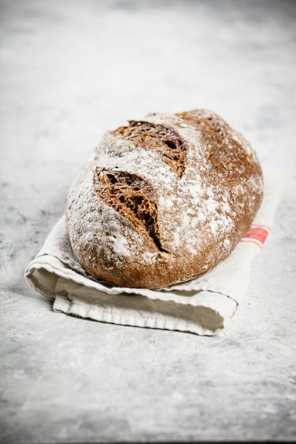 Freshly Baked Traditional Bread Stock Image - Image of board, bread ...