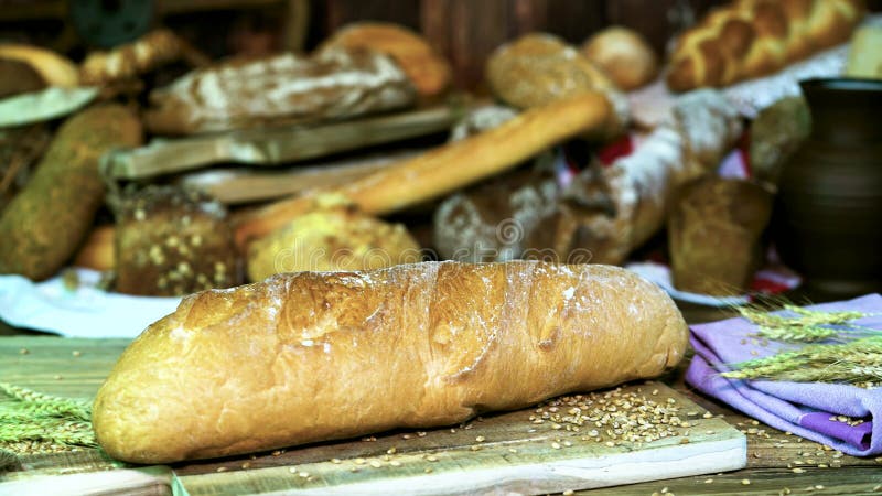Freshly Baked Artisan Whole Wheat Bread with Crusty Exterior on ...