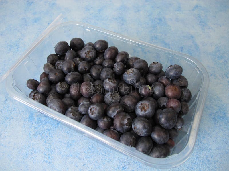 Blueberries in a Plastic Package Stock Image - Image of freshly ...