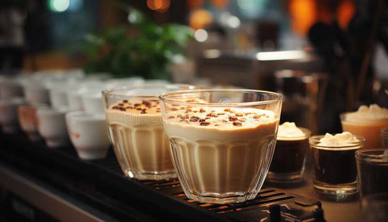 Freshly Brewed Coffee on Table, a Perfect Morning Refreshment Generated ...