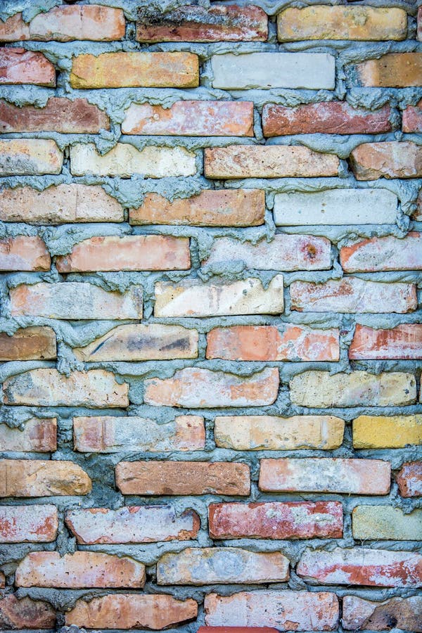 Bulging bricks in the wall stock photo. Image of building - 284484126