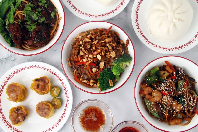 Freshly Cooked Assorted Chinese Food Stock Photo - Image of cuisine ...