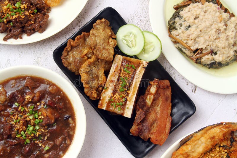 Freshly Cooked Assorted Filipino Food Stock Image - Image of appetite ...
