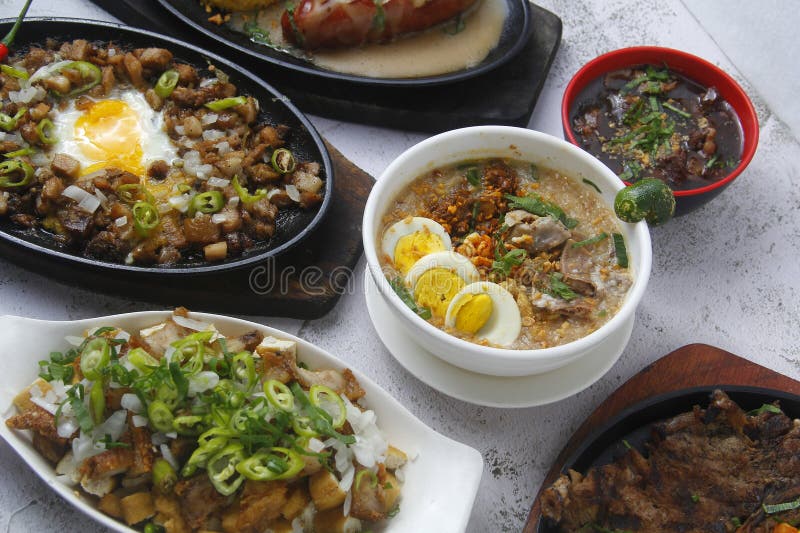 Freshly Cooked Assorted Filipino Food Stock Photo - Image of lunch ...