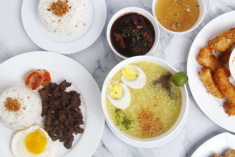 Freshly Cooked Assorted Filipino Food Stock Photo - Image of delicious ...