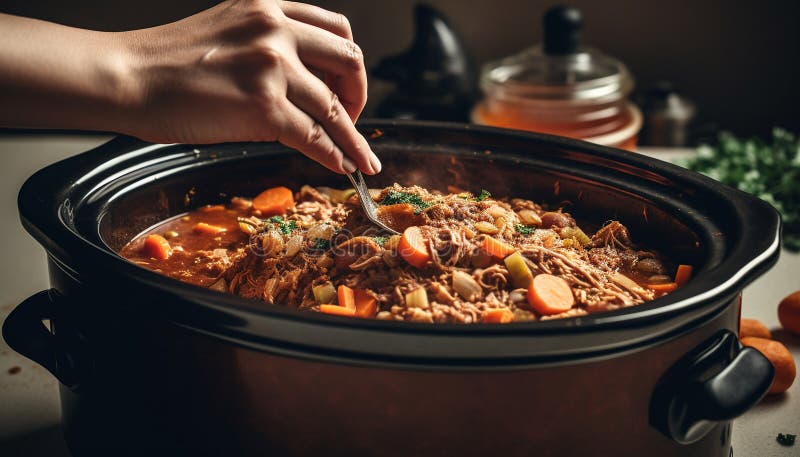 Freshly Cooked Beef Stew with Vegetables, Homemade Spice and Rustic ...