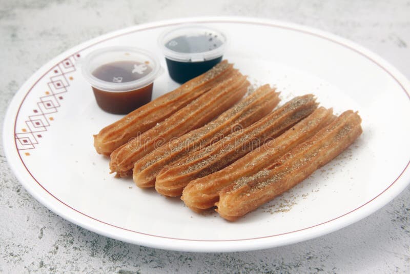 Freshly cooked churos stock image. Image of dessert - 255336287