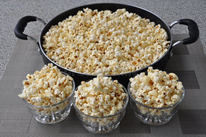 Freshly Cooked Delicious Popcorn Stock Image - Image of delicious, food ...