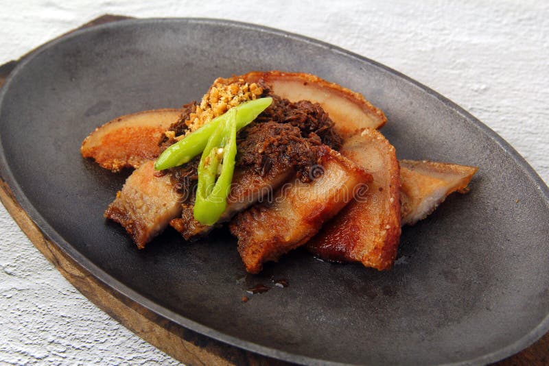 Freshly Cooked Filipino Food Called Pork Binagoongan Stock Image ...