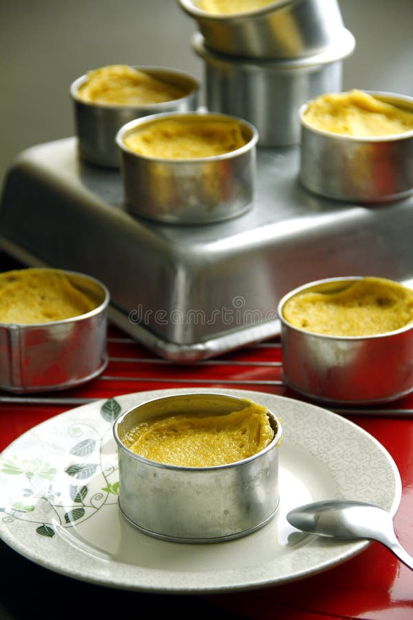 Freshly Cooked Leche Flan on a Table Stock Image - Image of yellow ...