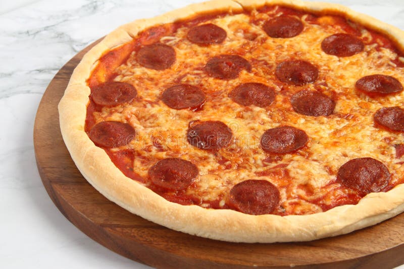 Freshly Cooked Pepperoni Pizza Stock Image - Image of delicious, crust ...