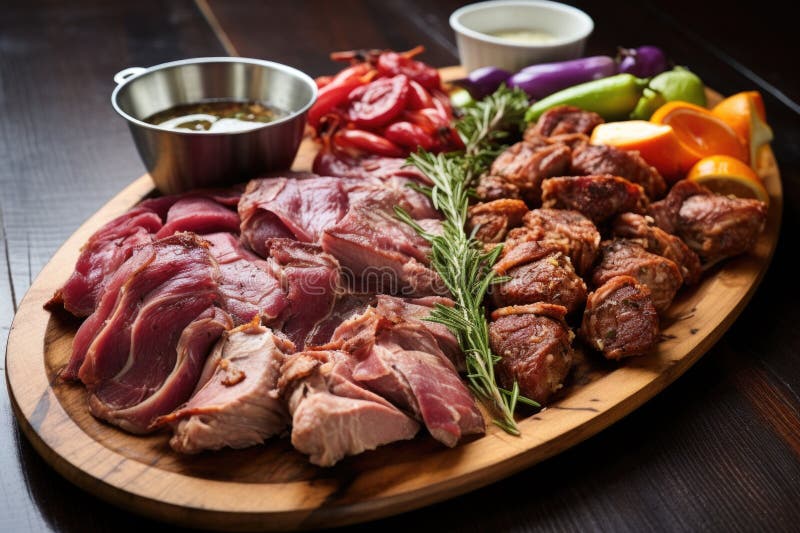 Freshly Cooked Platter of Lean Meats Stock Image - Image of meal, food ...