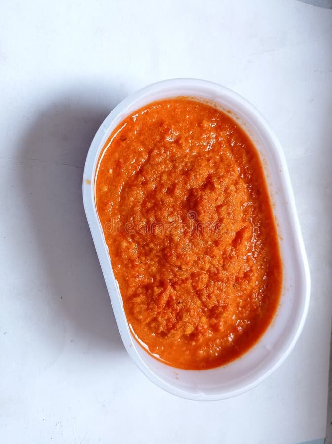 Freshly Cooked Sambal Made from Fresh Chilies Stock Image - Image of ...