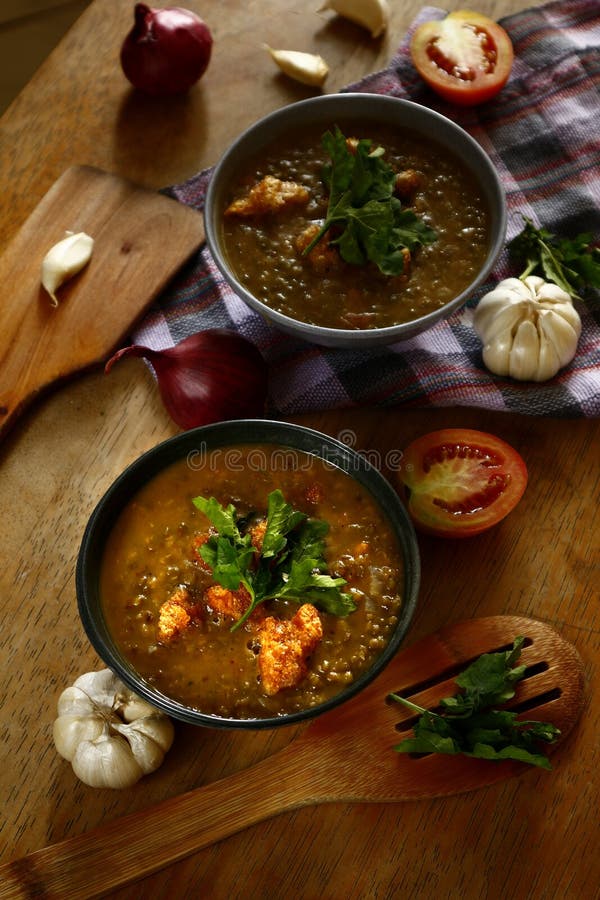 Freshly Cooked or Sauted Monggo Beans on a Bowl Stock Image - Image of ...