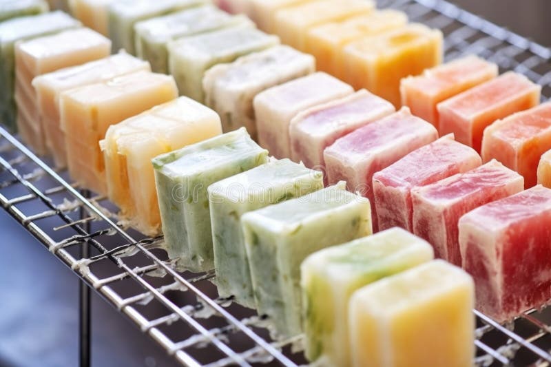 Freshly Crafted Soap Bars Cooling on a Wire Rack Stock Photo - Image of ...
