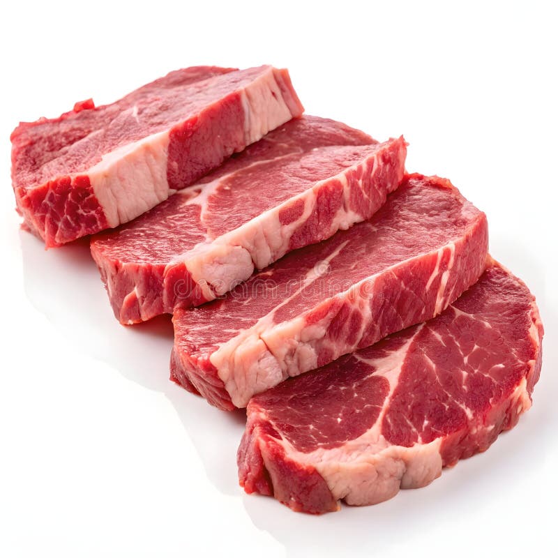 Freshly Cut Beef Chunks stock illustration. Illustration of fish ...
