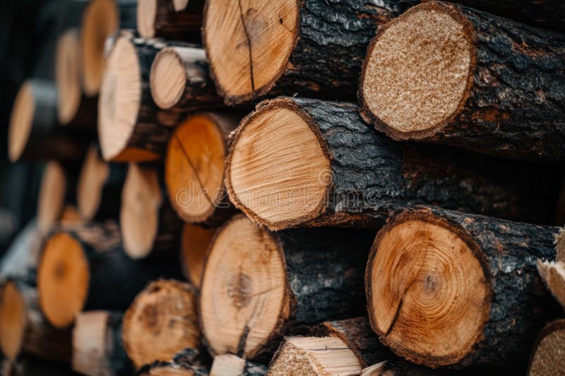 Freshly Cut Logs Displayed with Circular Patterns. Neural Network AI ...