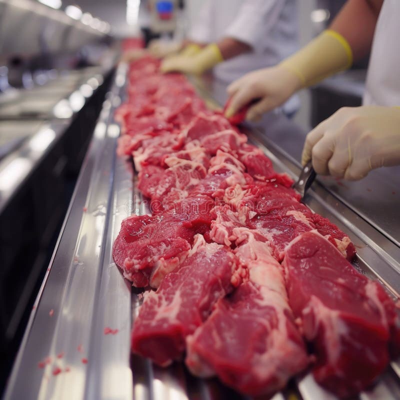 Freshly Cut Meat Production Line Stock Photos - Free & Royalty-Free ...