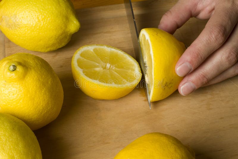 Freshly cut organic lemons stock image. Image of farmfresh - 17376725