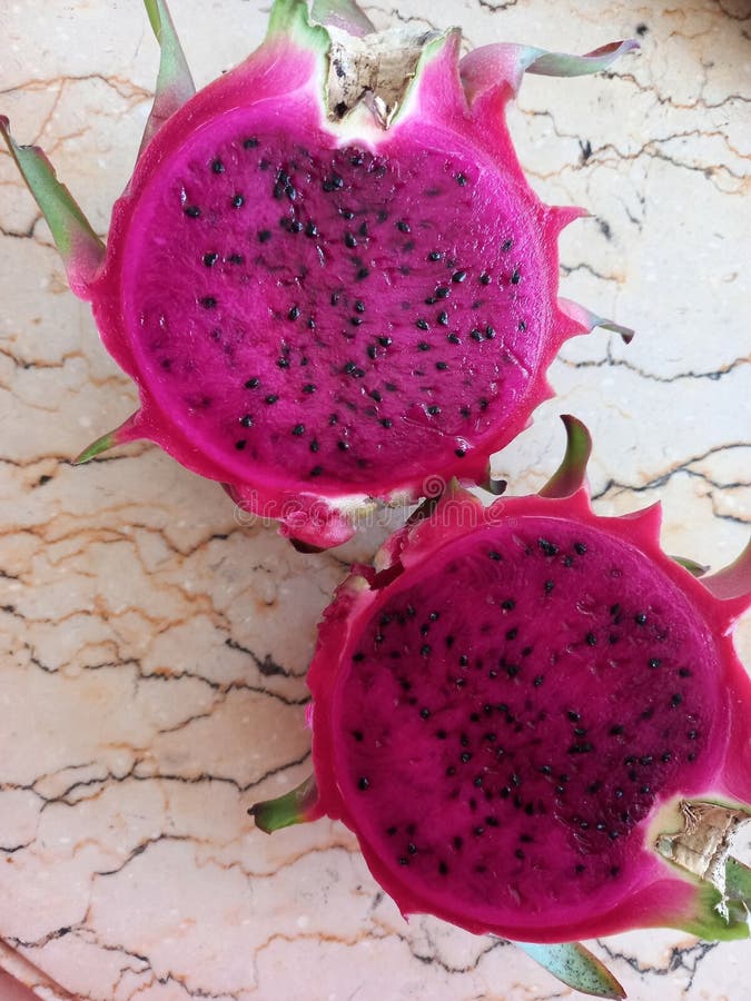 Freshly Cut Red Dragon Fruit with Vibrant Color and Texture, Perfect ...