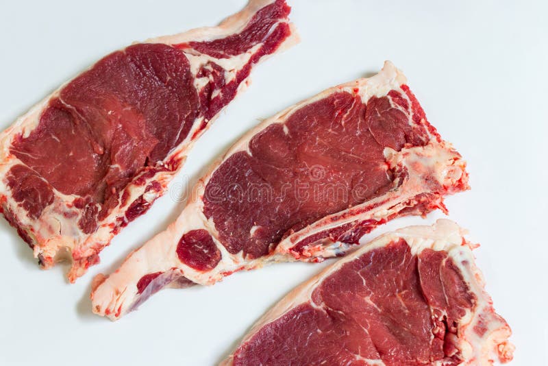 Freshly Cut Ribeye Steaks on a Butchers Table. Prime Grade Ribeye ...