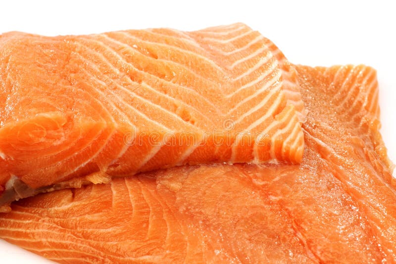 Freshly cut salmon fillets stock image. Image of texture - 14892571