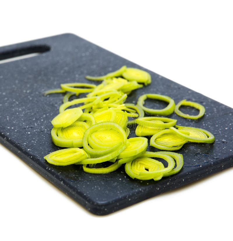 Freshly Cut Scallion on White. Stock Image - Image of organic, natural ...