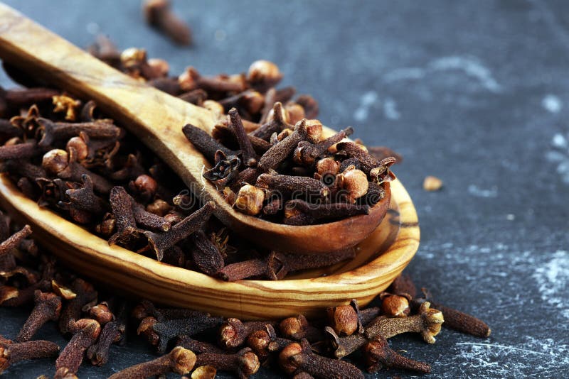 Freshly Dryed Cloves Spice Texture on Background Stock Image - Image of ...