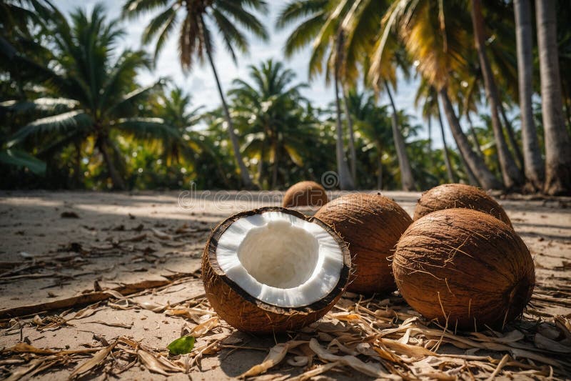 Fallen Coconuts Stock Illustrations – 16 Fallen Coconuts Stock ...
