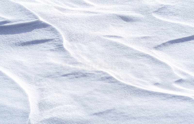 Freshly Fallen Snow Surface Looking Like Dunes Shaped by Wind. Stock ...