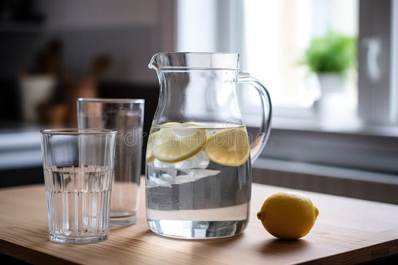 Freshly Filtered Water in a Glass Jug Stock Illustration - Illustration ...