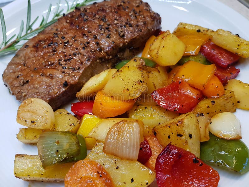 Delicious beef steak stock image. Image of meal, medium - 264632385