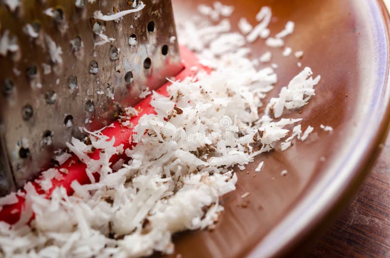 Freshly grated coconut stock photo. Image of gourmet - 71221474