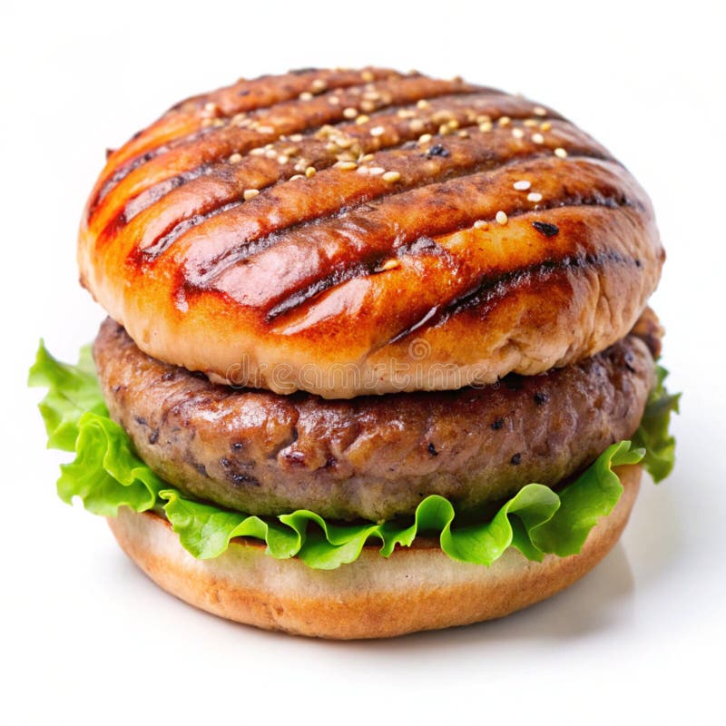 Freshly Grilled Burger Meat Stock Illustration - Illustration of ...