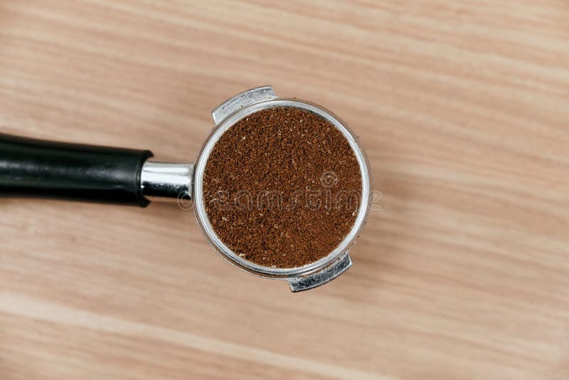 Freshly Ground Coffee in the Holder for Making a Portion of Coffee in ...