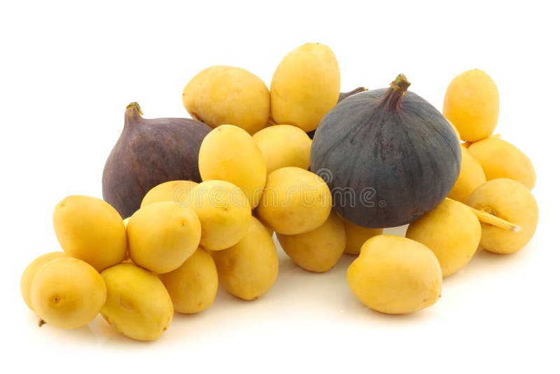 Freshly Harvested Dates and Figs Stock Image - Image of ingredients ...