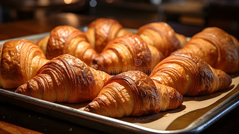Freshly Made Croissants - AI Generated Stock Illustration ...