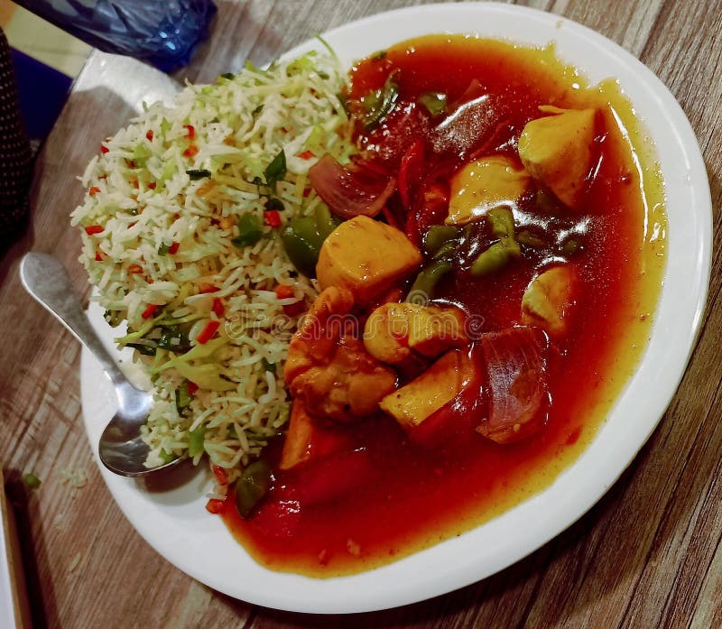 A Freshly Made and Healthy Vegetable Curry, Placed on a Dining Table ...