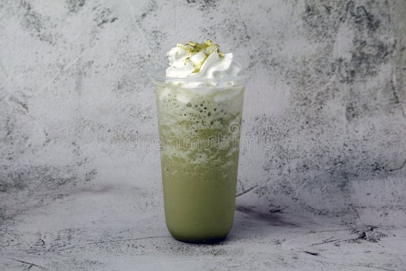 Freshly Made Matcha Flavored Frappe Stock Image - Image of appetite ...