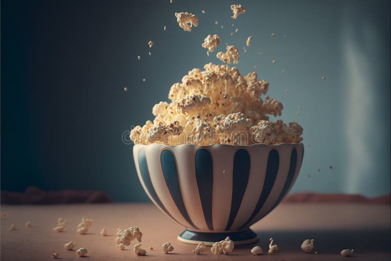 Freshly Made Popcorn while it is Still Popping Created with Generative ...