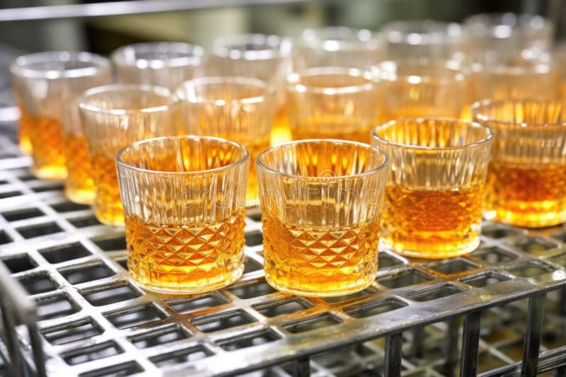 Freshly Made Safety Glass on a Cooling Rack Stock Photo - Image of ...