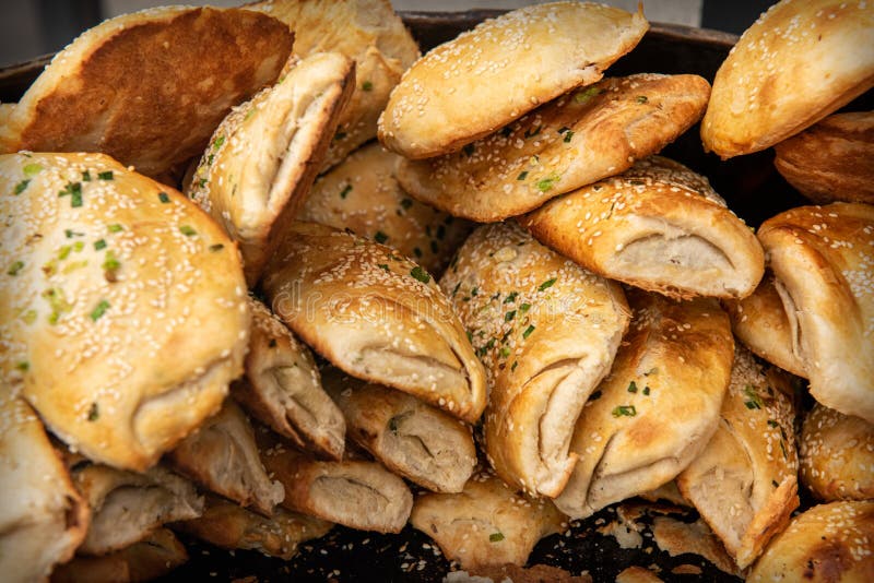 Freshly Made Stack of Chinese Style Bread Stock Image - Image of travel ...