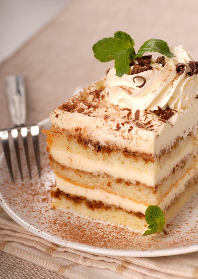 Freshly Made Tiramisu with Cocoa Powder Stock Photo - Image of ...