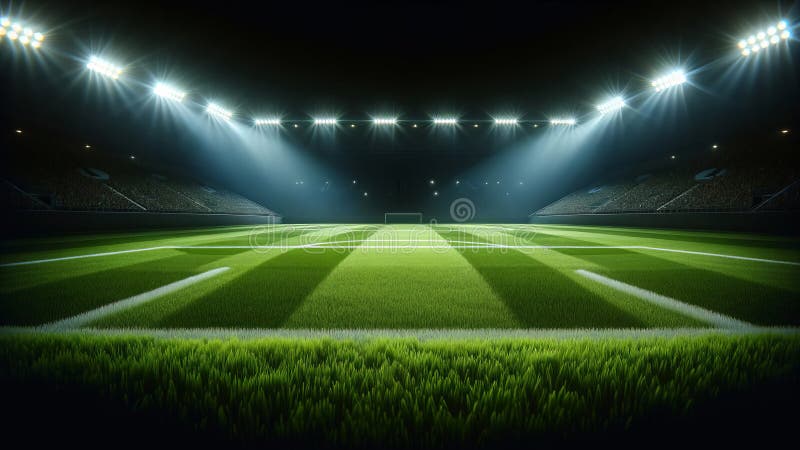 Freshly Mown Grass Sets the Stage for Competition Stock Photo - Image ...