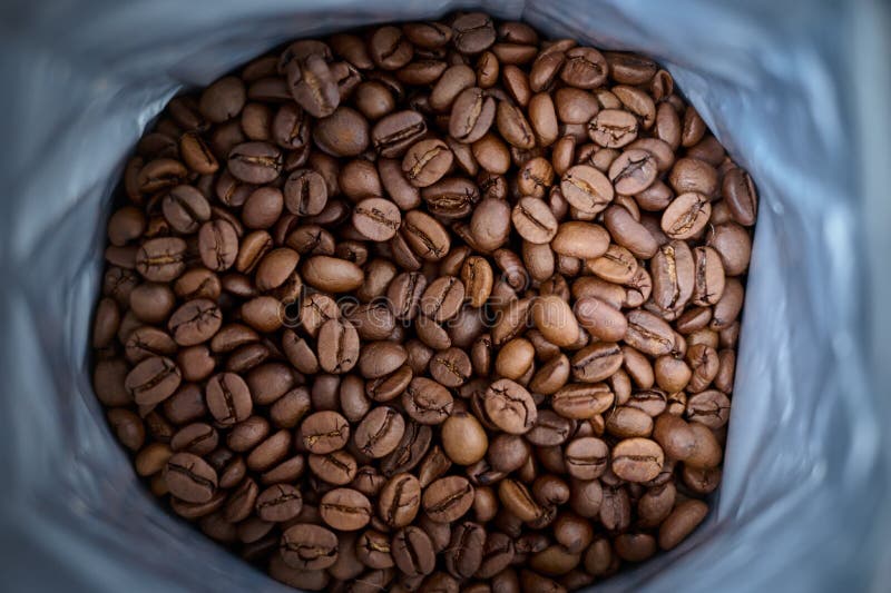 Freshly Opened Packet of Coffee Stock Image - Image of drink, canvas ...