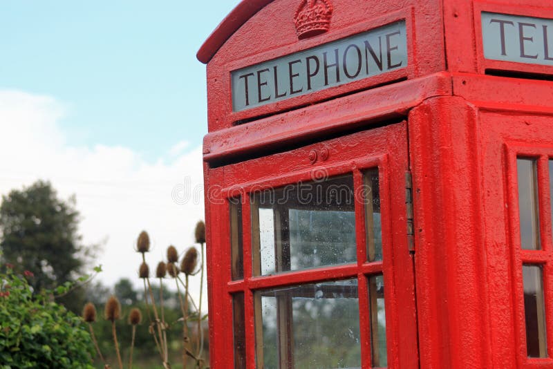Freshly Painted British Telephone Box Stock Image - Image of british ...