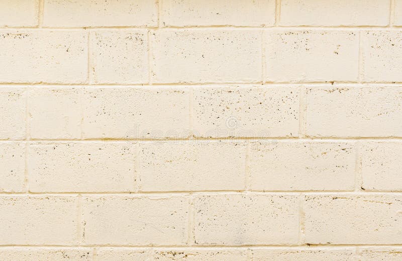 Freshly Painted Wall Structure Made of Light Beige Foam Concrete Blocks ...