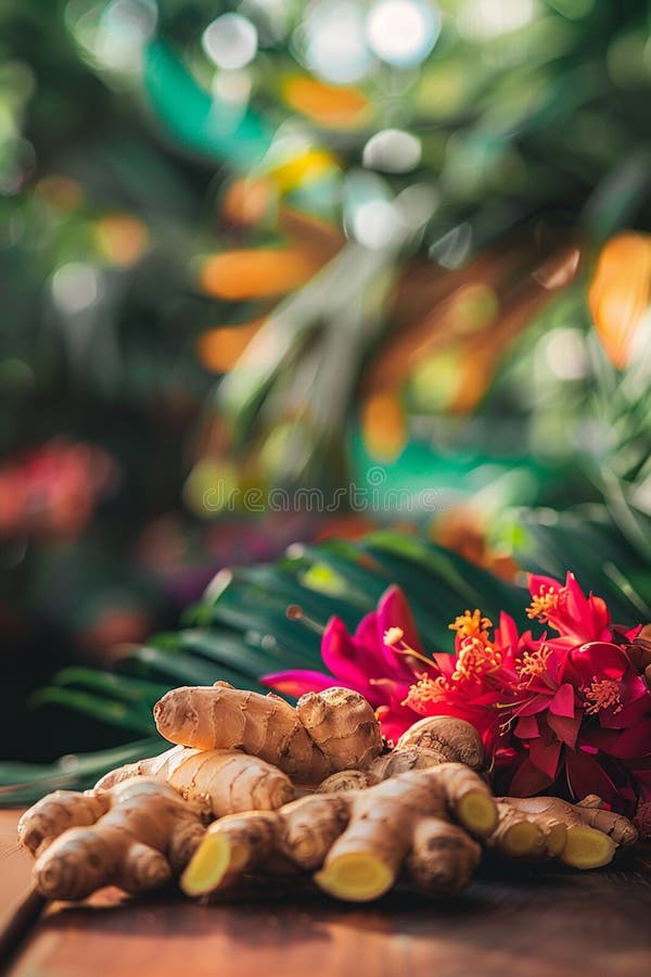 Freshly Picked Ginger on the Background of Nature Stock Image - Image ...
