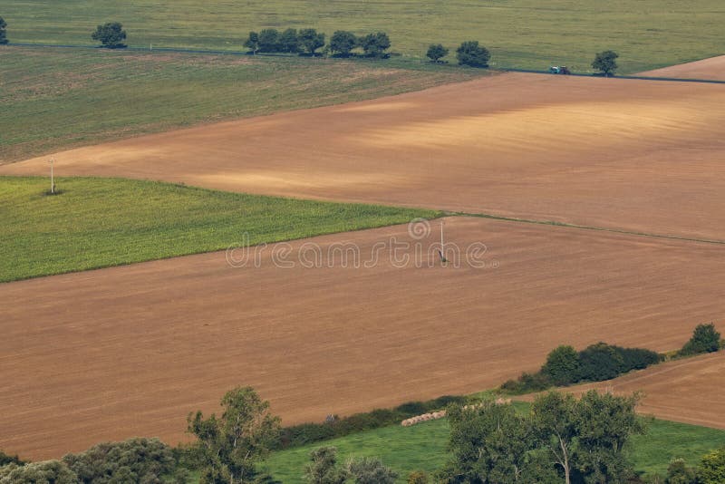 Freshly Plowed Land from Above Stock Image - Image of cultivated ...