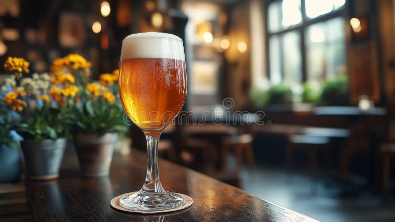 Freshly Poured Beer with Fine Foam Stock Photo - Image of foam, pouring ...